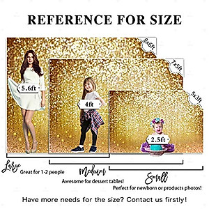 Allenjoy 7x5ft Happy Birthday Backdrop Golden Bokeh Spots (Not Glitter Sequin) Photography Background for Graduation Bday Wedding Bridal Baby Shower Party Decor Banner Portrait Photo Booth Props