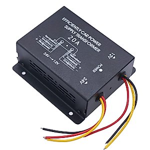 weideer Buck Converter DC 24V to DC 12V 20A Step Down Regulator Supply Transformer Efficently Car Power Voltage Reducer for car Audio Equipment LED Display K-028-DC