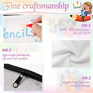 Fainne 100 Pieces Blank DIY Craft Canvas Makeup Bag Canvas Pouch Canvas Pencil Case 7.1 x 4.3 Inch Blank Cosmetic Bag with Zipper Multi Purpose Bag Travel Makeup Bags for Pen(Black)