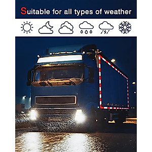 Dynta Reflective Tape Dot 2Inch x 300Feet Reflector DOT-C2 Safety Waterproof Adhesive Conspicuity Red and White Tape for Trailer, Trucks, Cars,Yachting,Outdoor 2 Rolls (2Inch x 150Feet)