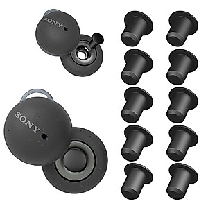 (5 Pair) Seltureone Compatible for Sony LinkBuds WF-L900 Ear Tips, Reducing Noise Enhance Sound Quality Accessories, Black