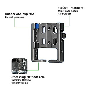 FANAUE CPC-07 Aluminum Alloy Phone Mount with 1'' Ball for Smartphones with a Width of 2.3" to 3.4", Compatible with RAM Mounts B Size Double Socket Arm & Bike Motorcycle Cellphone Holder