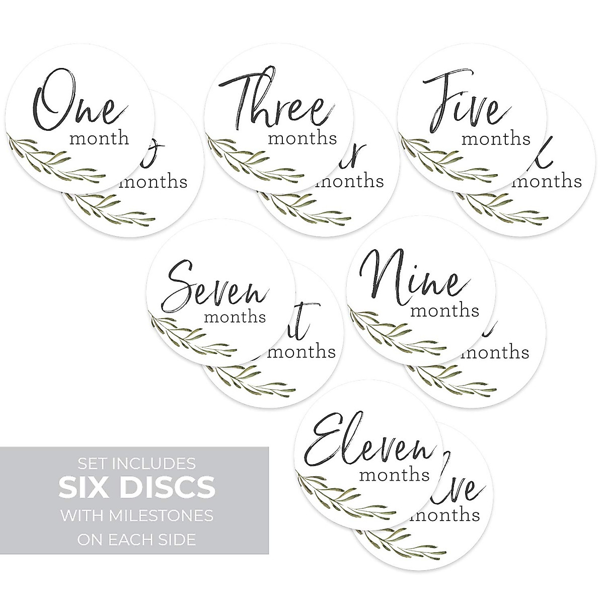 Baby Milestone Signs/Greenery Monthly Milestones/Botanical Infant Photo Prop