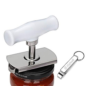 Kichwit Jar Opener Stainless Steel, Bottle Opener Keychain Included