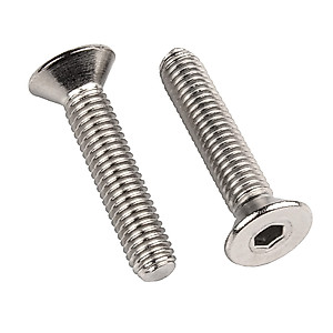 M4-0.7 x 70mm Flat Head Socket Cap Screws Bolts, Stainless Steel 18-8 (304), Bright Finish, Allen Socket Drive,Machine Screws Inner Hex Screw Fasteners Bolts 25 Pcs