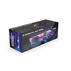 SteelSeries QcK Prism Gaming Mouse Pad - 2-Zone RGB Illumination - Real-time Event Lighting - Optimized for Gaming Sensors - Size XL - Neo Noir