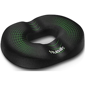HUISILK Donut Pillow Chair Seat Cushion Office Hemorrhoid Cushions Car Sitting Pad Tailbone Coccyx Sciatica Orthopedic Pain Pressure Relief
