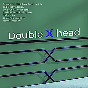 GreenForest Full Size Bed Frame with Headboard Metal Platform Bed with Reinforced 14 Legs Heavy Duty Slats Support Mattress Foundation for Girls Boys Adults No Box Spring Needed, Full Black