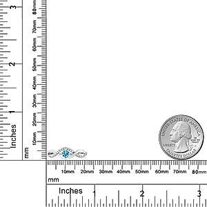 Gem Stone King 925 Sterling Silver 4MM Round Gemstone Birthstone Infinity Ring | Wedding Engagement Anniversary Promise Ring For Women | Size 5,6,7,8,9