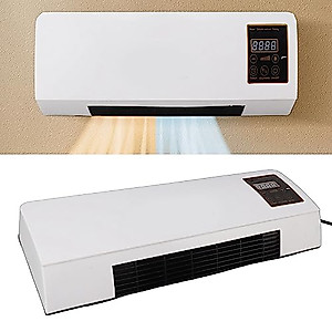 2023 New Wall Mounted Mini Air Conditioner Warm fan with Remote Control, Portable Nature Wind Fan and Heater Combo Dual Use for Home Office Bedroom