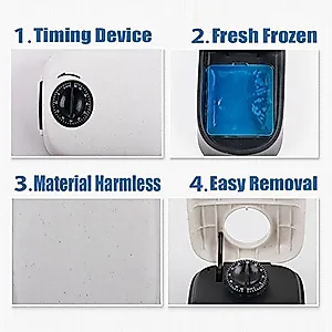 2-Meal Automatic Pet Food Feeder for Dogs & Cats, Pet Food Dispenser for 2 Meals Within 48 Hours, Free Ice Pack Included to Keep Food Fresh