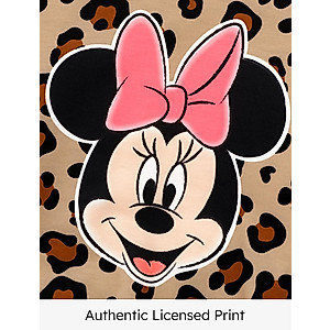 Disney Mickey and Friends Mommy and Me Matching Outfits Leopard Long Sleeves Shirt Sweatshirt Tops, Girls, 6-7 Years