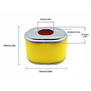 4 Pack GX140 GX160 GX200 Air Filter Fits for Honda,17210-ZE1-505, 17210-ZE1-820, 17210-ZE1-822, 17210-Z4M-821, 4 PCS Plus Pre Filters