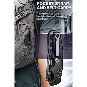 Spring Assisted Knife - Pocket Folding Knife - Military Style - Boy Scouts Knife - Tactical Knife - Good for Camping Hunting Survival Indoor and Outdoor Activities Mens Gift 6681