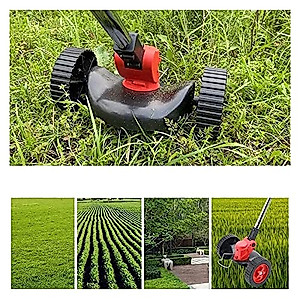 Cordless Lawn Mower Grass Trimmer Rolling Wheel Effective Comfortable Garden Lawn Mower Accessories String Cutter Guider Tools