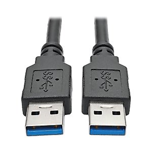 Tripp Lite 6 ft. USB 3.0 SuperSpeed (A/A) Cable (M/M), 28/24 AWG, 5 Gbps, USB Type-A to Type-A, Black (U320-006-BK)