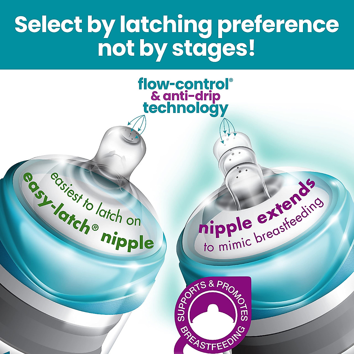 Bare Air-Free 8oz Twin + 2 Nipples by Bittylab. Perfe-Latch (breastfed Babies) & Easy-Latch (Babies fed with Baby Bottles). Cuts Down on Reflux, Colic, Gas, Fuss & Sleep Troubles. Easy Instructions.