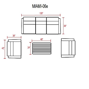 TK Classics Miami Seating Patio Furniture, Sail White