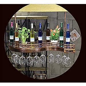Wine Racks Metal Wine Rack/Hanging Red Wine Cup Holder/Hanging Upside Down Glass Holder/Creative Home Bar/Wine Rack Hanging Glass Holder (Size : 60 * 23cm)