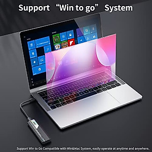 Netac 1TB Portable SSD, Up to 1050MB/s Read Speed, Type-C USB 3.2 Gen 2, External Solid State Drive, PCIe Gen3x4 NVMe 1.3, Business Travel Essential, Dust-Resistant, ZX10