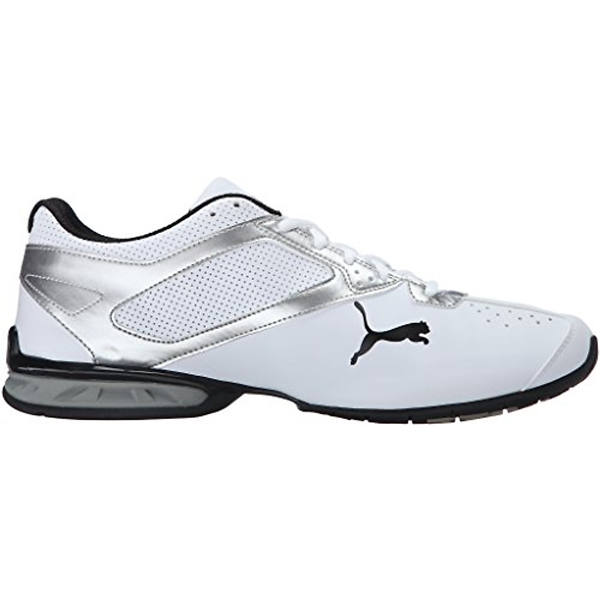 PUMA Men's TAZON 6 FM Cross Training Sneaker, Puma White-Puma Silver-Puma Black, 7