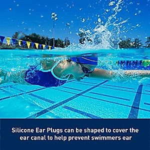 Flents Protechs Seal-Rite Silicone Moldable Ear Plugs for Pool, Ocean, Water, Sports, Color May Vary - Neon Pink, Green, and Orange, 6 Pairs