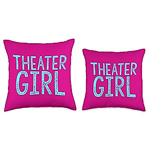 Creative Theater Design Studio Cute Theatre Gift for Women Broadway Lovers Theater Girl Throw Pillow, 18x18, Multicolor