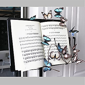 naudassods Artificial Butterfly Wreath, Fake Butterfly Decorative Vines, DIY 3D Unique Butterfly Hanging Decoration Home Wall Easter Spring Flower Party Wedding Decoration. (Peacock Blue)