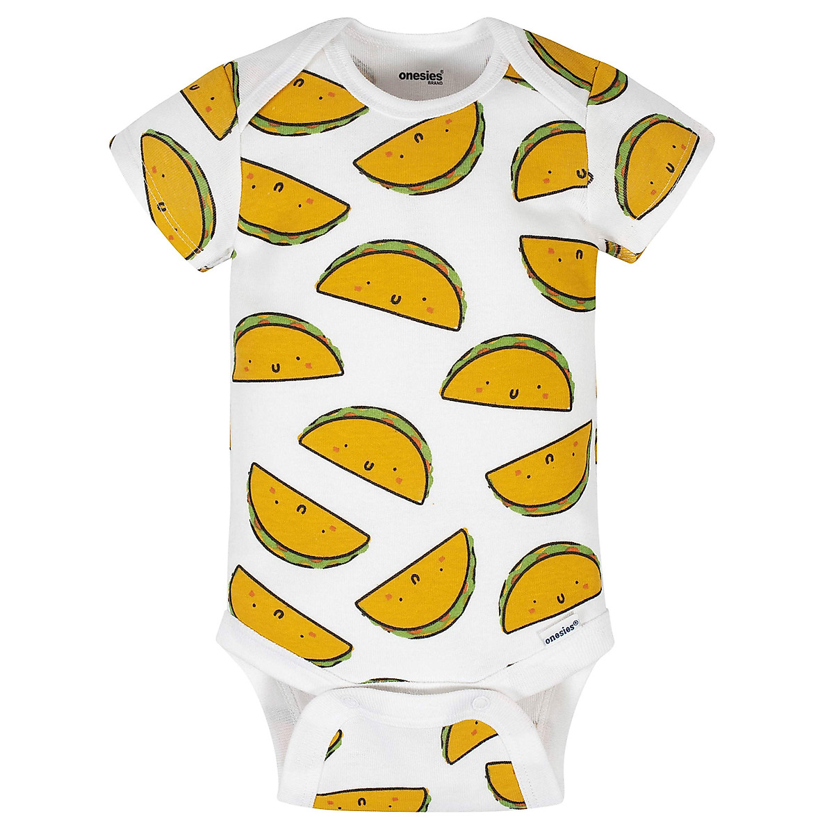 Onesies Brand Baby Boys' 8-Pack Short Sleeve Mix & Match Bodysuits, Grey Hungry, 12 Months