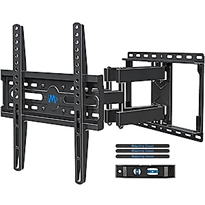Mounting Dream TV Wall Mount for 32-65 Inch TV, TV Mount with Swivel and Tilt, Full Motion TV Bracket with Articulating Dual Arms, Fits 16inch Studs, Max VESA 400X400 mm, 99lbs, MD2380