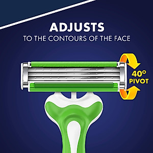 Gillette Sensor3 Sensitive Men's Disposable Razor, 4 Razors