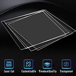 2-Pack 24 x 36” Clear Acrylic Sheet Plexiglass – 1/4” Thick; Use for Craft Projects, Signs, Sneeze Guard and More; Cut with Cricut, Laser, Saw or Hand Tools – No Knives