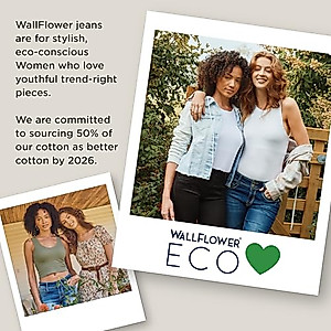 WallFlower Women's Fearless Curvy Flip Flop Flare Denim Super High-Rise Insta Vintage Juniors Jeans (Standard and Plus), Cosmic, 15