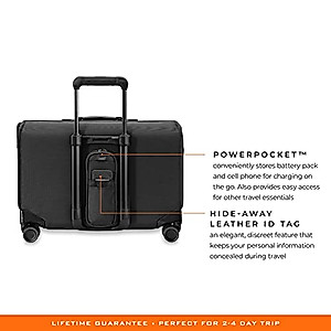 Briggs & Riley Baseline Garment Bags, Black, Carry Spinner