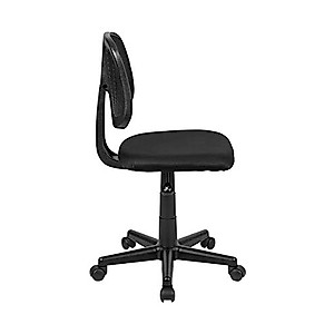Flash Furniture Flash Fundamentals Mid-Back Black Mesh Swivel Task Office Chair with Pivot Back