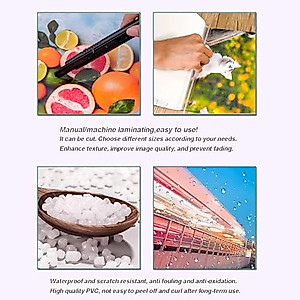 INTBUYING Cold Laminating Film Glossy Roll 25''x180 Vinyl Cold Lamination Film Self-Adhesive Laminating Vinyl Roll