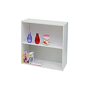 K and B Furniture Co Inc White Wood 2 Tier Bookcase