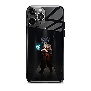 HEMINJYJEF Top Popular Japanese Anime Role Cool Unique Design Anti-Drop Cover Shell Manga Pattern Non-Slip Glossy Glass Protective Phone Case for iPhone 14 Pro Max