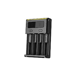 Nitecore New i4 Intelligent Charger for Li-ion Ni-MH AA AAA 18650 16340 26650 Batteries with Travel Bag and Battery Organizer