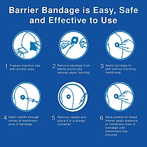 Inject-Safe Adhesive Barrier Strip, 1-3/8 Inch Diameter Film/Foam Round White Sterile, 8-6432700001-9 - Box of 100
