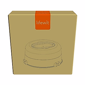 Lifewit Cake Carrier with Lid and Handle, Two Sided Cupcake Carrier Holder for 10” Cake or 9 Standard-Sized Cupcakes, Plastic Round Cake Transport Storage Container Stand for Pies and Cookies, White