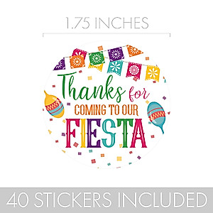 Taco 'Bout a Baby Thanks for Coming to Our Fiesta Stickers - 40 Labels