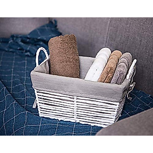 Home Zone Living VS19450E Nursery Basket, White/Grey