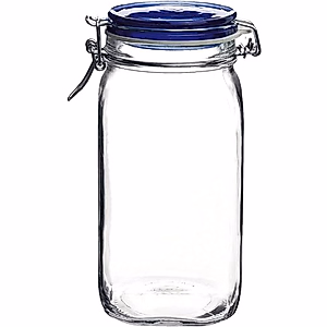Bormioli Rocco Fido Jar - 1.5 Liter (50.75 oz.) - Blue Lid