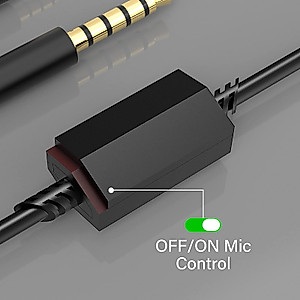 A10 Replacement Cord, Compatible with Astro A40 Headset, Inline Mute Cord for A40 A30 A10 Gaming Headsets / PS5, PS4, Xbox One Controller (6 Feet)