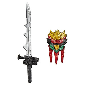 Power Rangers Dino Fury Spiral Strike Red Ranger, 12-inch Action Figures, Electronic Spinning and Light FX, Toys for 4 Year Old Boys and Girls and Up