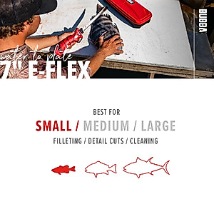 BUBBA 7 Inch E-FLEX Electric Fillet Blade with Ti-Nitride Coated Hollow Stainless Steel Non-Stick Reciprocating Construction for Fishing and Outdoors