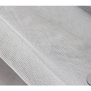 Poly Mesh Fabric Solid White / 58" Wide/Sold by The Yard