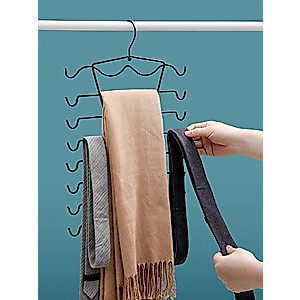 HAODOPSTY 8 Tier Tank Top Hanger, Metal Folding Bra Hanger for Closet (Matt Black, 1)
