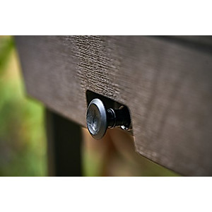 Keter Urban Bloomer 12.7 Gallon Raised Garden Bed with Self Watering Planter Box and Drainage Plug, Dark Grey